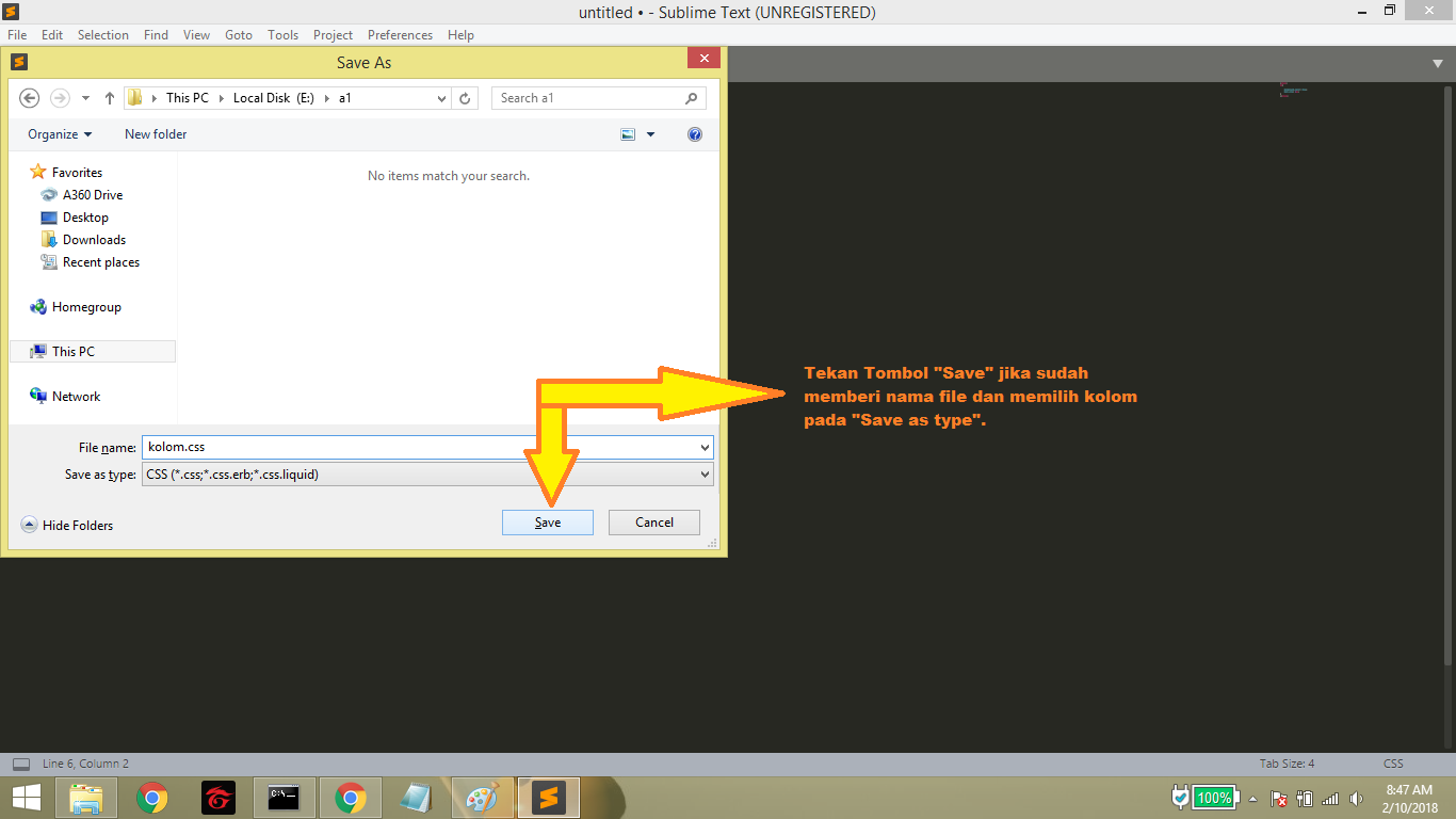 Cara Menyimpan File Css