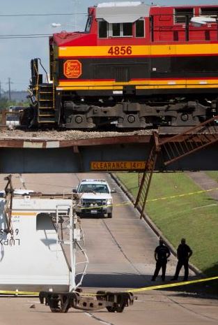 MEC&F Expert Engineers : DERAILED FREIGHT TRAIN CAR(S) FALL FROM BRIDGE ...