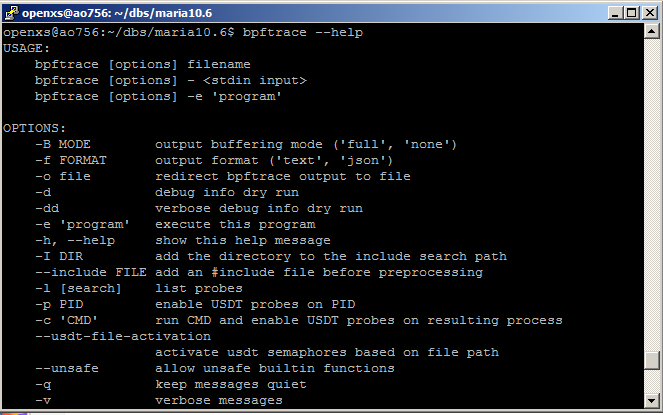 Blog of (former?) MySQL Entomologist: bpftrace as a code/function coverage tool for MariaDB server