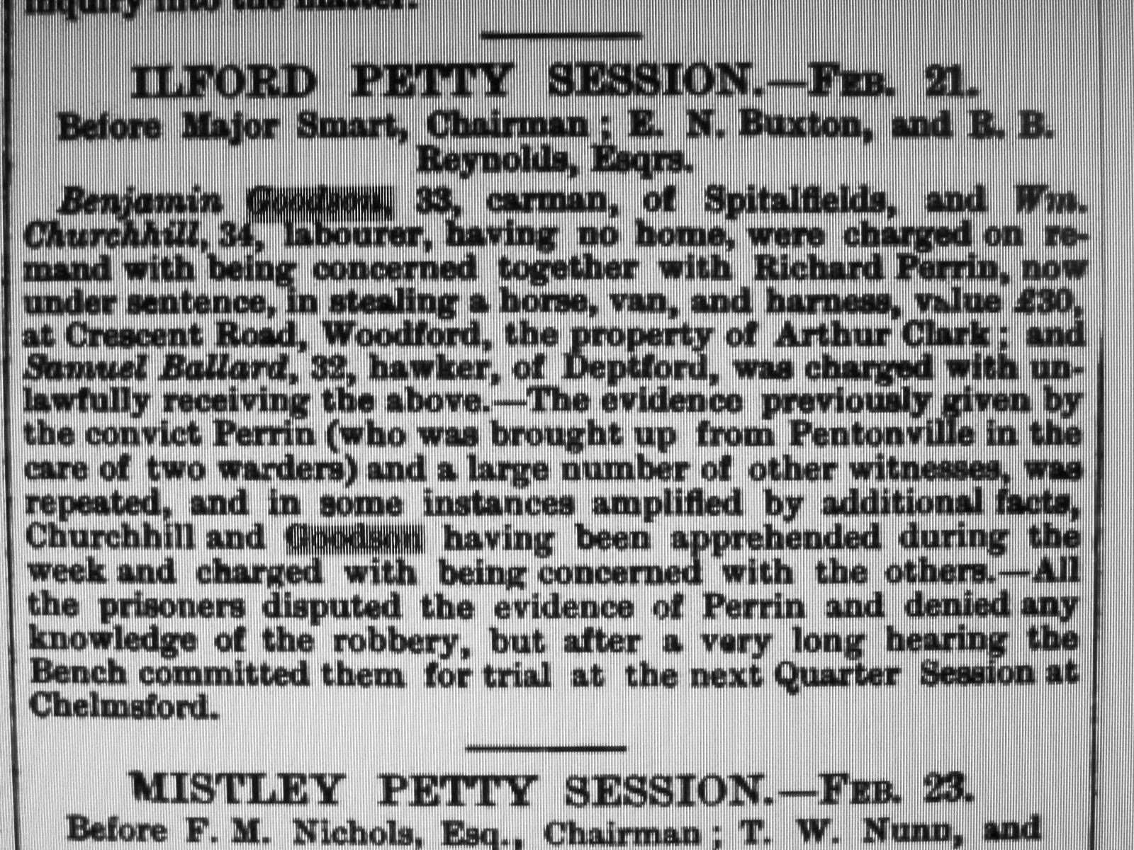 Henry Sugar Goodson: BENJAMIN GOODSON 1846-1915