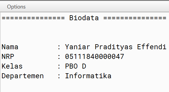 Java Class Biodata & Class Time Practice