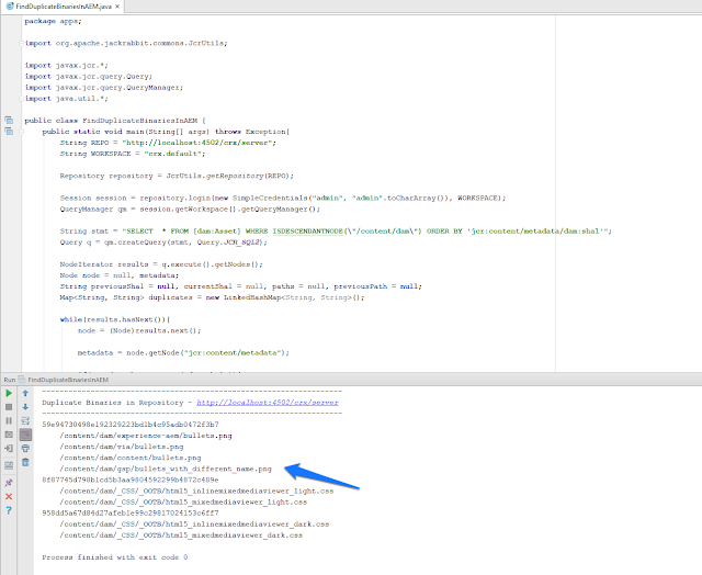Experiencing Adobe Experience Manager Aem Cq Aem 65 Find Duplicate Assets Binaries In
