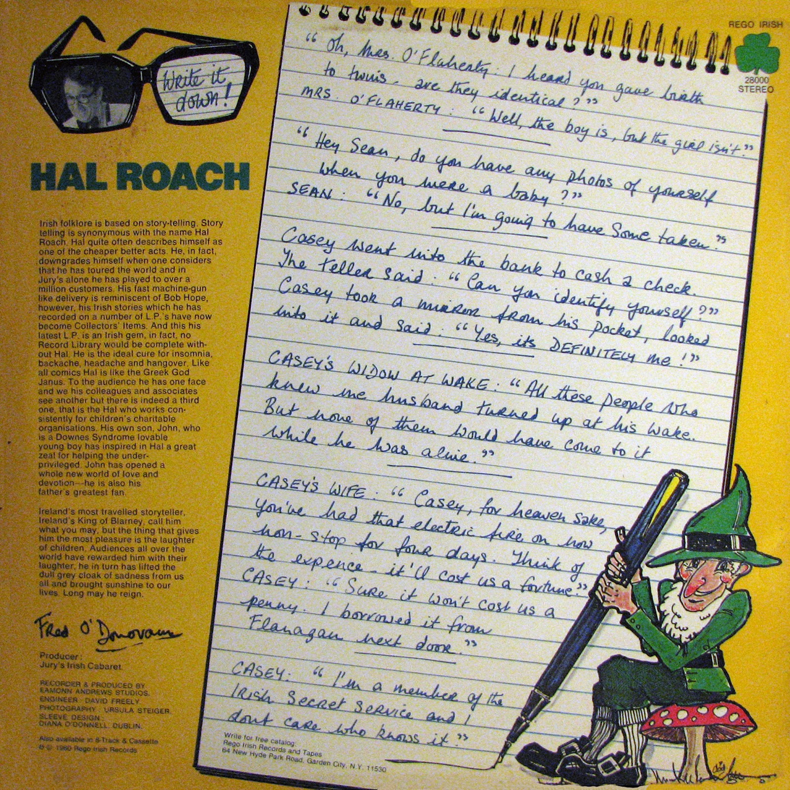 Vintage Stand-up Comedy: Hal Roach - Hal Roach Says Write It Down 1980 ...