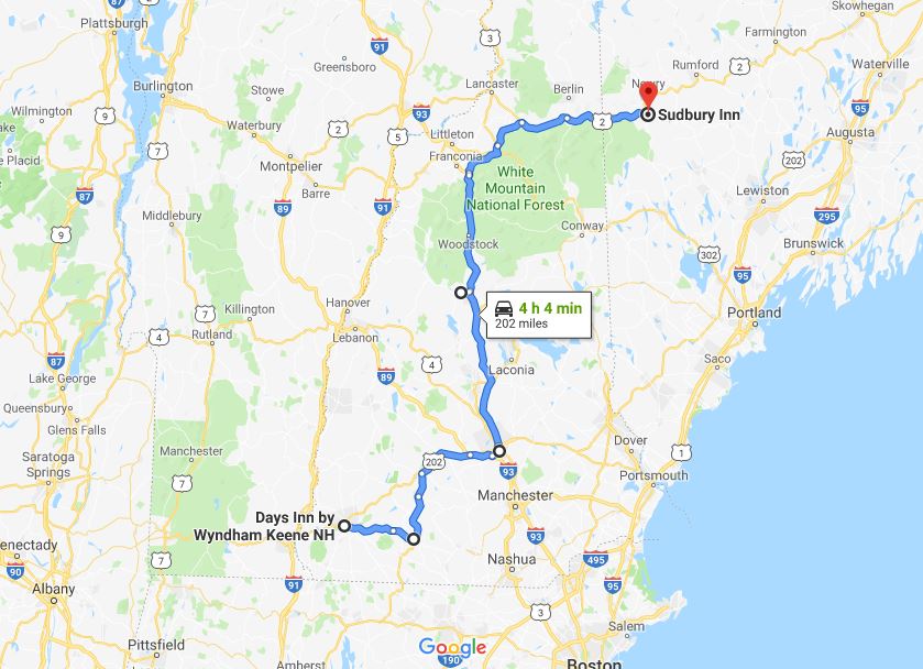 Skid and Sandy On The Road: Keene New Hampshire to Bethel Maine
