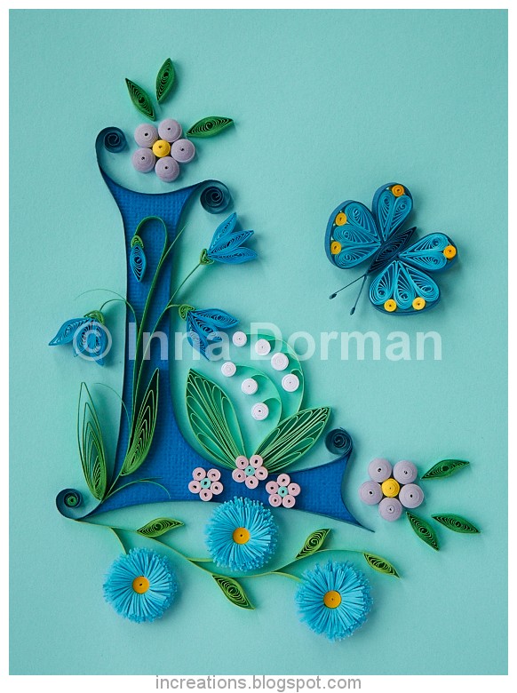 Inna's Creations: Quilling: Illuminated Capital "L"