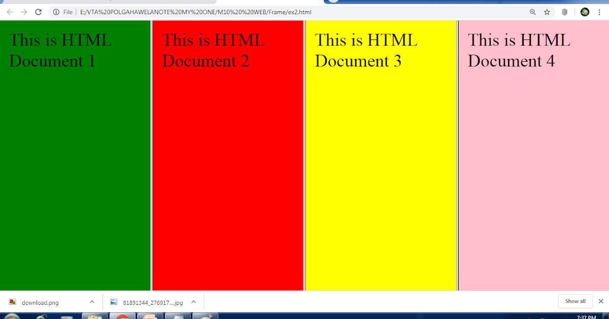 Learn HTML with wishmi: Frame Set EX 2