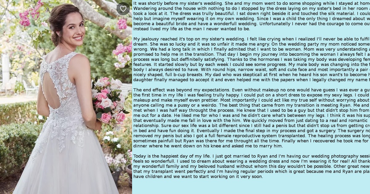 Marti's tg captions: Dream of being a bride