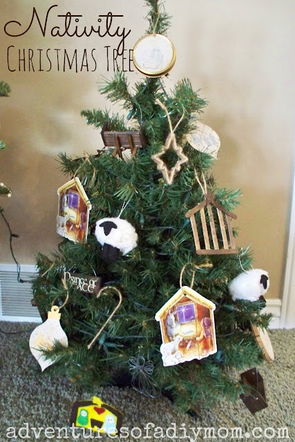 Nativity Christmas Tree - Adventures of a DIY Mom