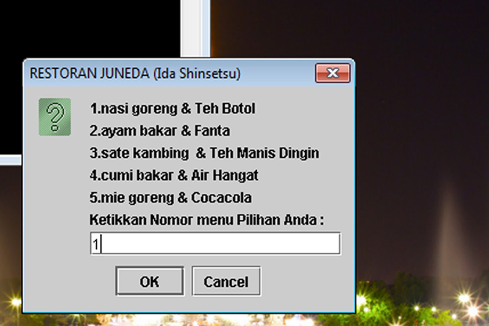 Ida Shinsetsu: Program Sederhana Membuat Menu Pilihan Menggunakan ...