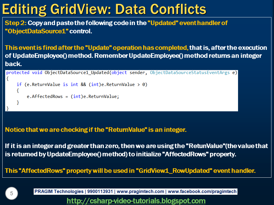 Sql Server Net And C Video Tutorial Part 20 Keep Gridview In Edit Mode When Update Fails