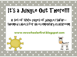 Mrs. Wheeler's First Grade Tidbits: It's a Jungle Out There