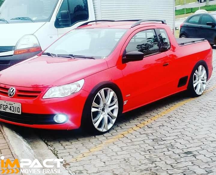 Saveiro G5 rebaixada com rodas aro 20 - Impact-Movies Brasil