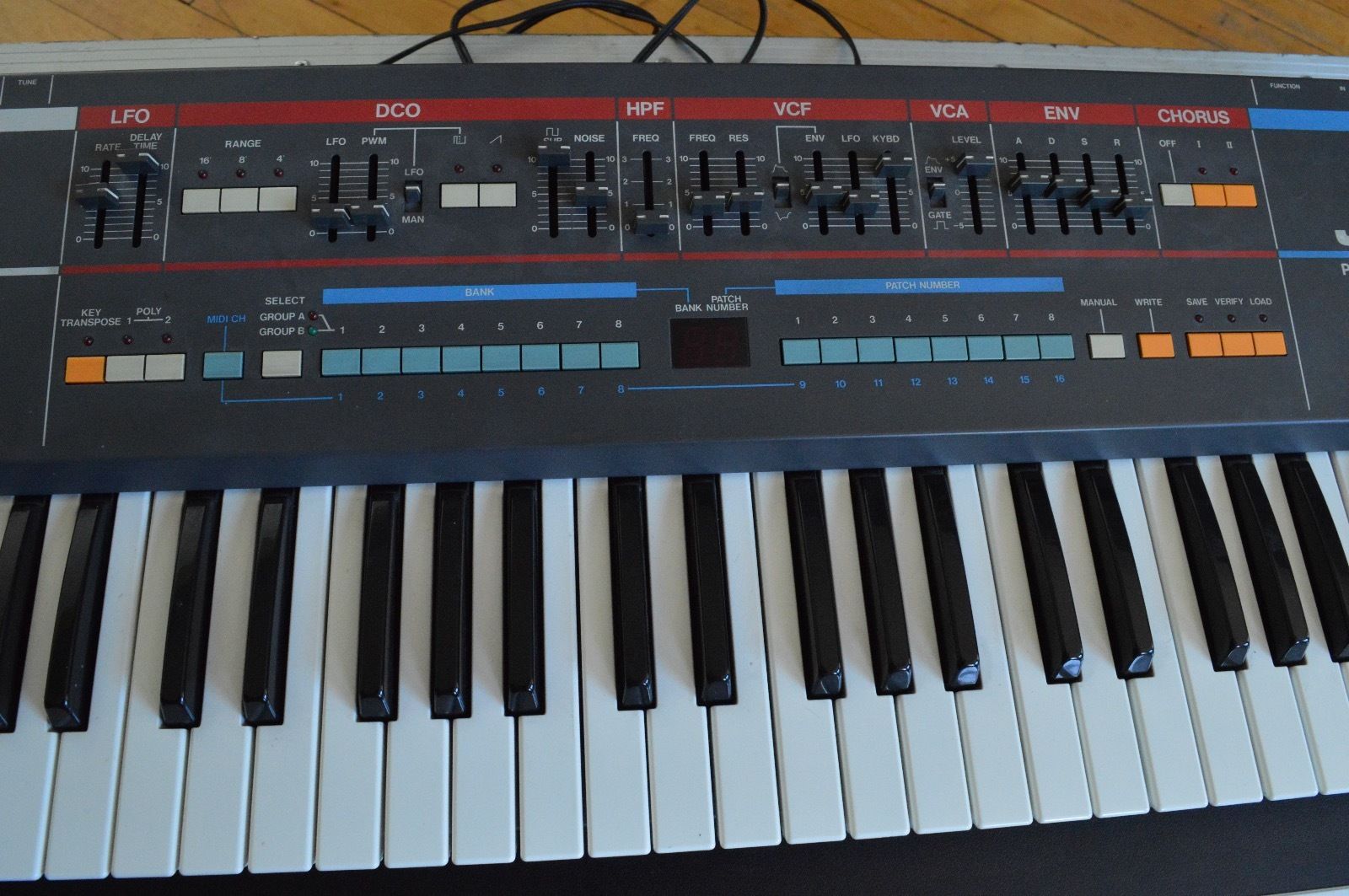 MATRIXSYNTH: Roland Juno-106 with Wood Side Panels & Flight Case