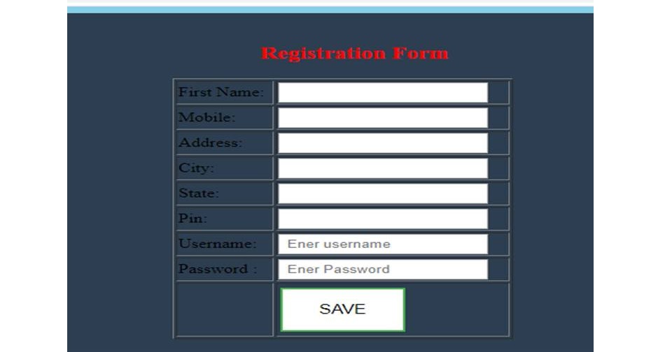 Registration Page 1 ~ BCA Programming Notes