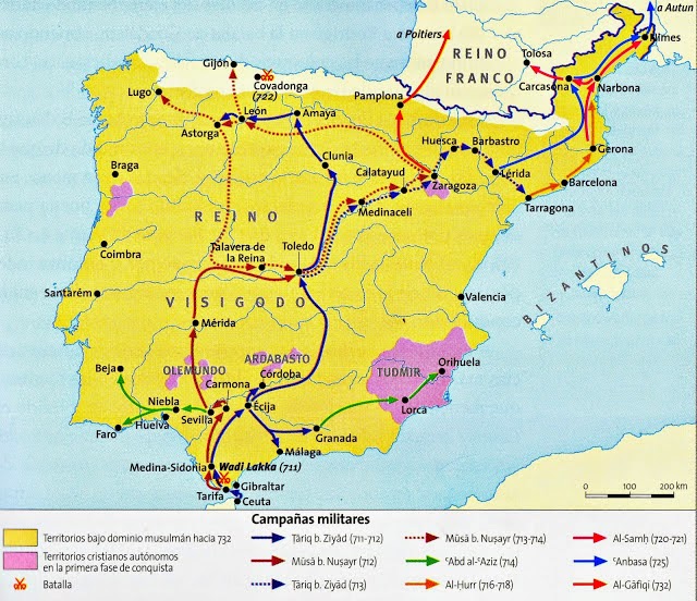 HISTORY OF SPAIN: The Muslim conquest of the Visigothic Kingdom (corrected)