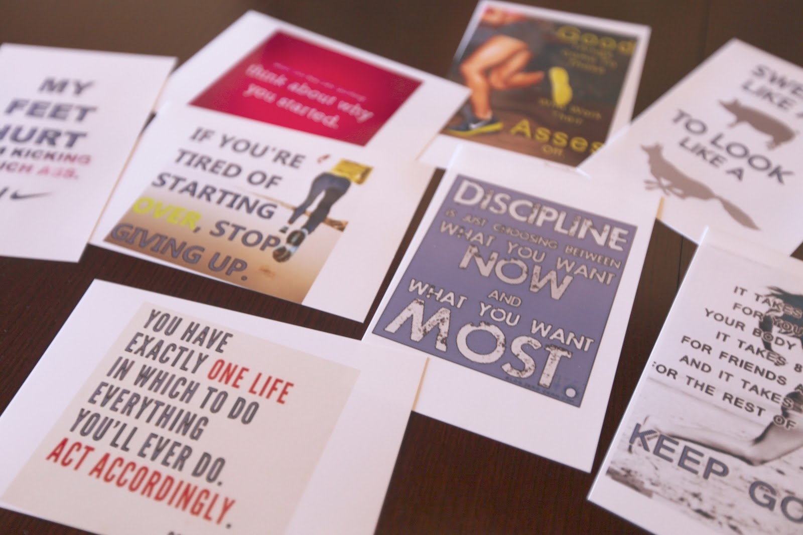 Oh. THAT Annelie...: DIY Project: Motivational Gym Cards