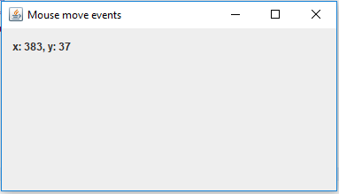 Swing Mouse Move Events using MouseMotionAdapter
