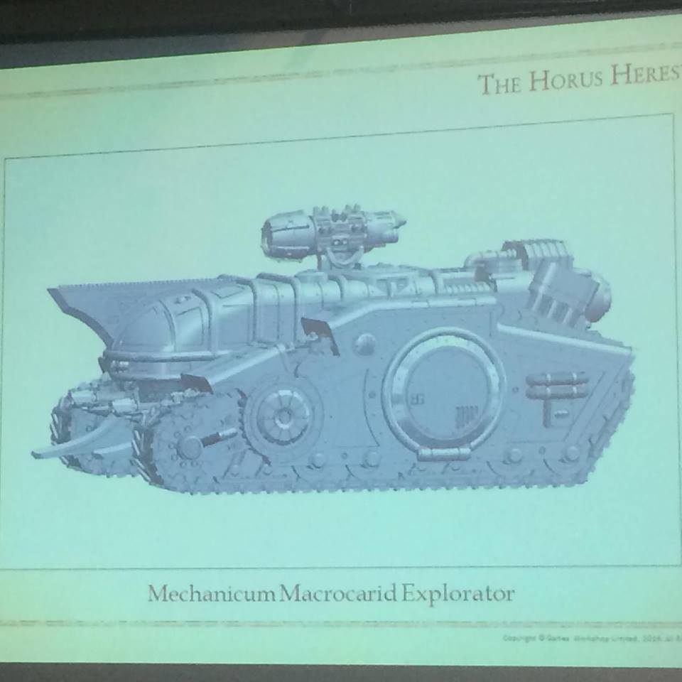 30Kplus40K: Forgeworld - Macrocarid explorator design pictures revealed