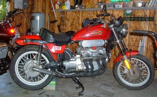 VOROMV Moto: BMW R65 con motor V8 creado a partir de dos motores Honda ...