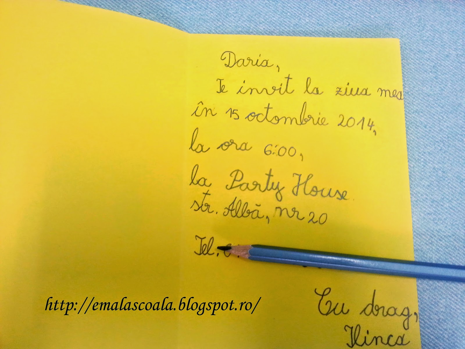 Invitatia - cum sa scrii o invitatie