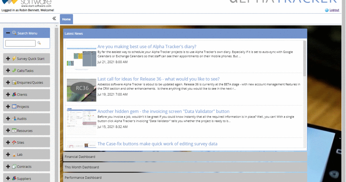 Two new Alpha Tracker orders for UK asbestos consultancies