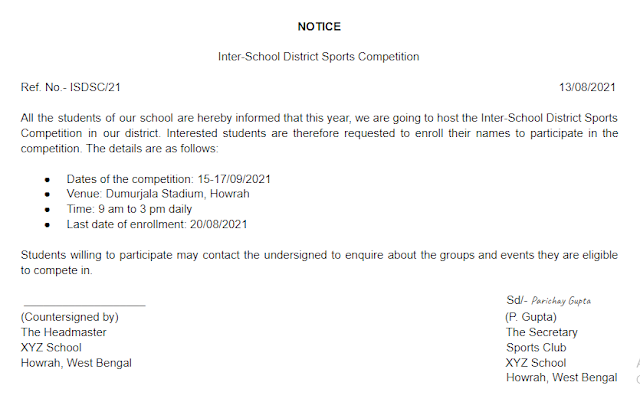 How to Write a Notice