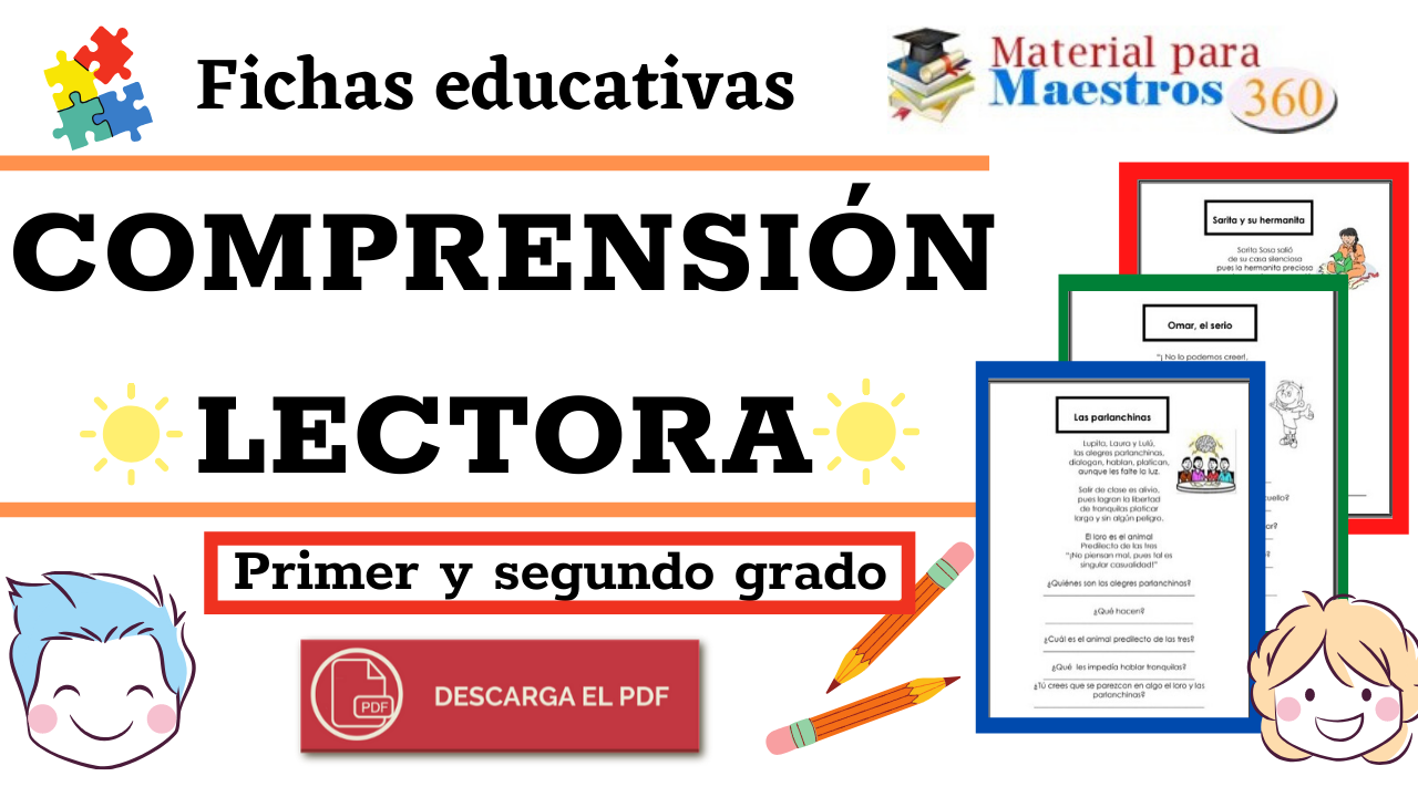 Fichas educativos de "COMPRENSIÓN LECTORA" primer y segundo grado de ...