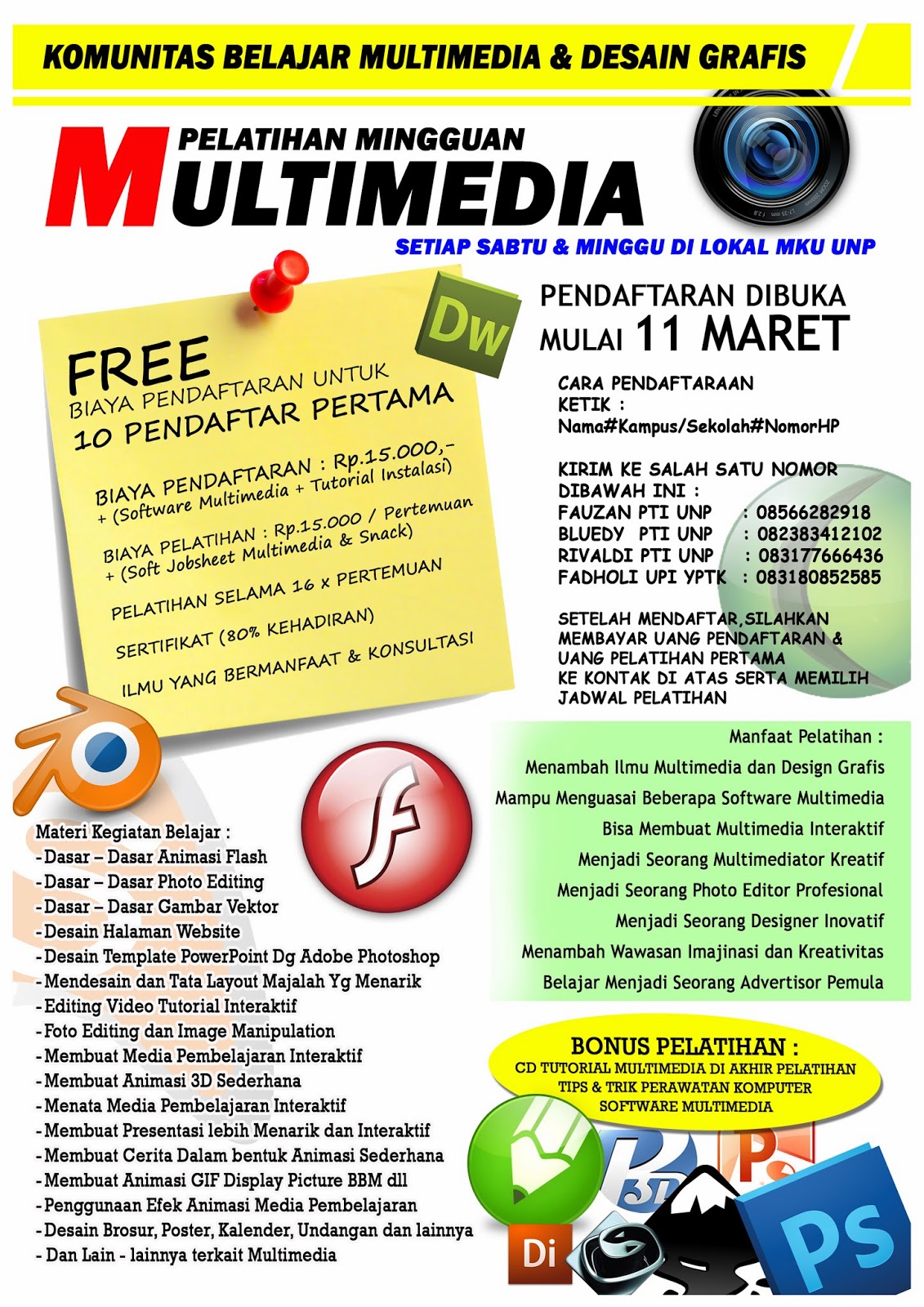 Sahabat Blue Buddiess: PELATIHAN MINGGUAN MULTIMEDIA SETIAP SABTU ...