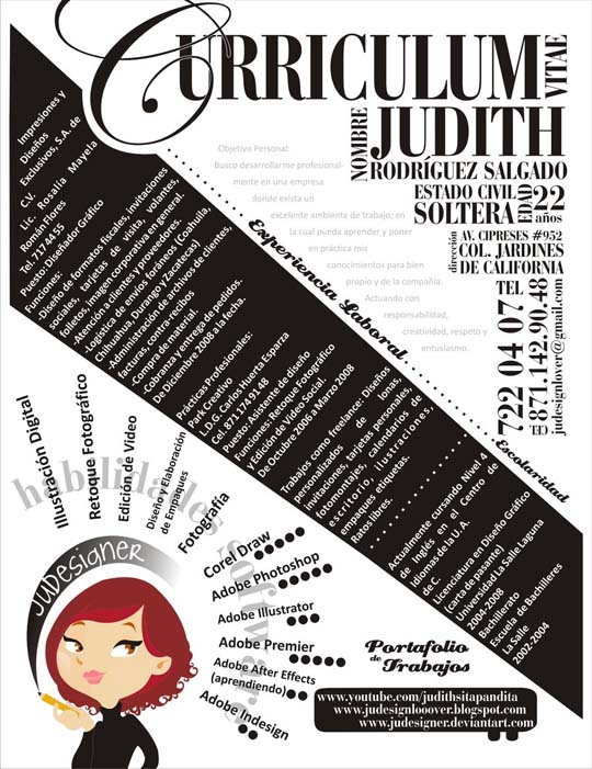 Guía Portafolio Profesional: Como hacer un resume creativo para diseño ...