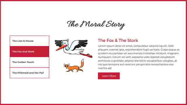 Responsive Bootstrap 4 Vertical Tab Design Responsive Bootstrap 4 Vertical Tab Design