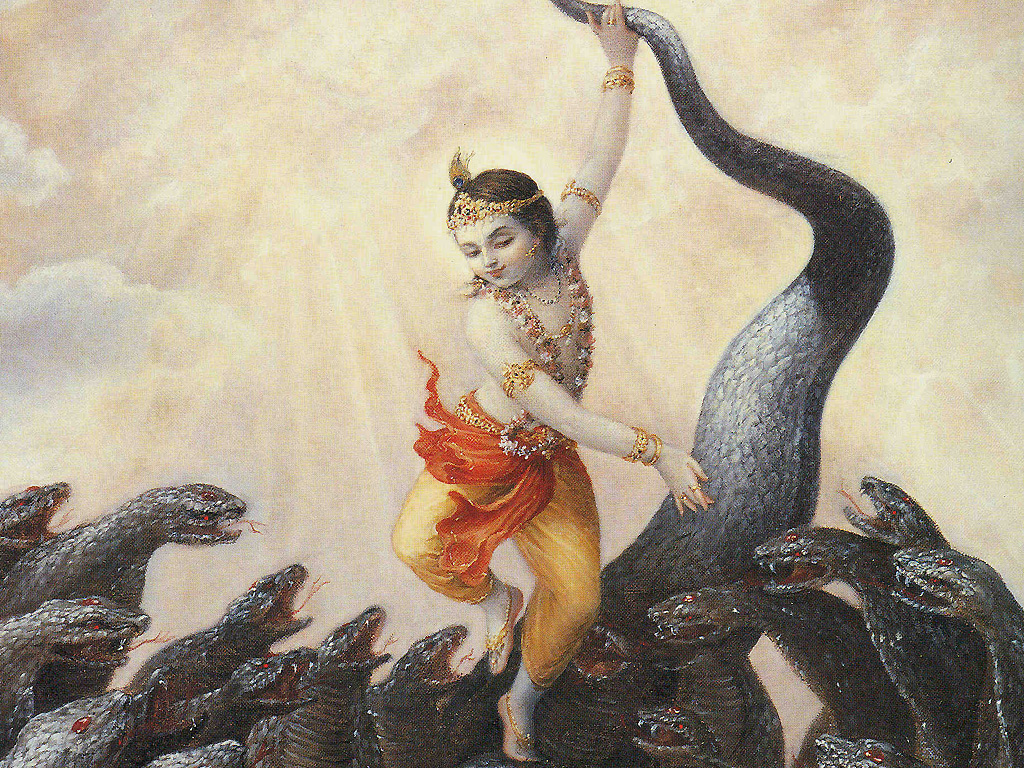 Lord Krishna's encounter with Kaliya the demon serpent | Latest Krishna ...