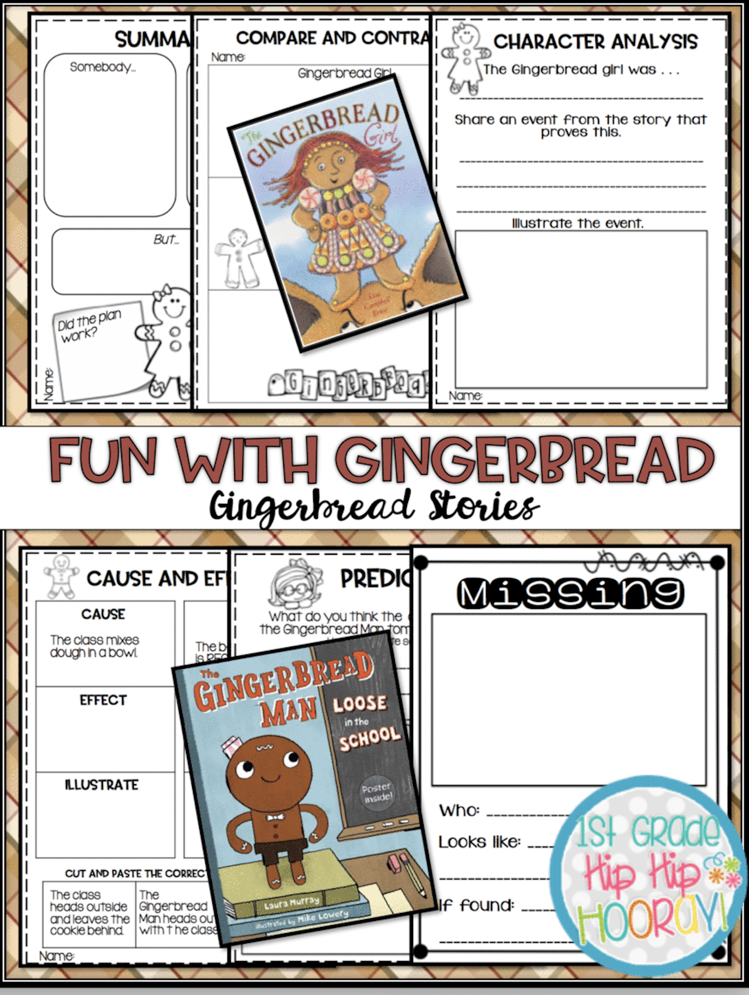 1st Grade Hip Hip Hooray!: Interactive Google Slides and Paper Pencil ...