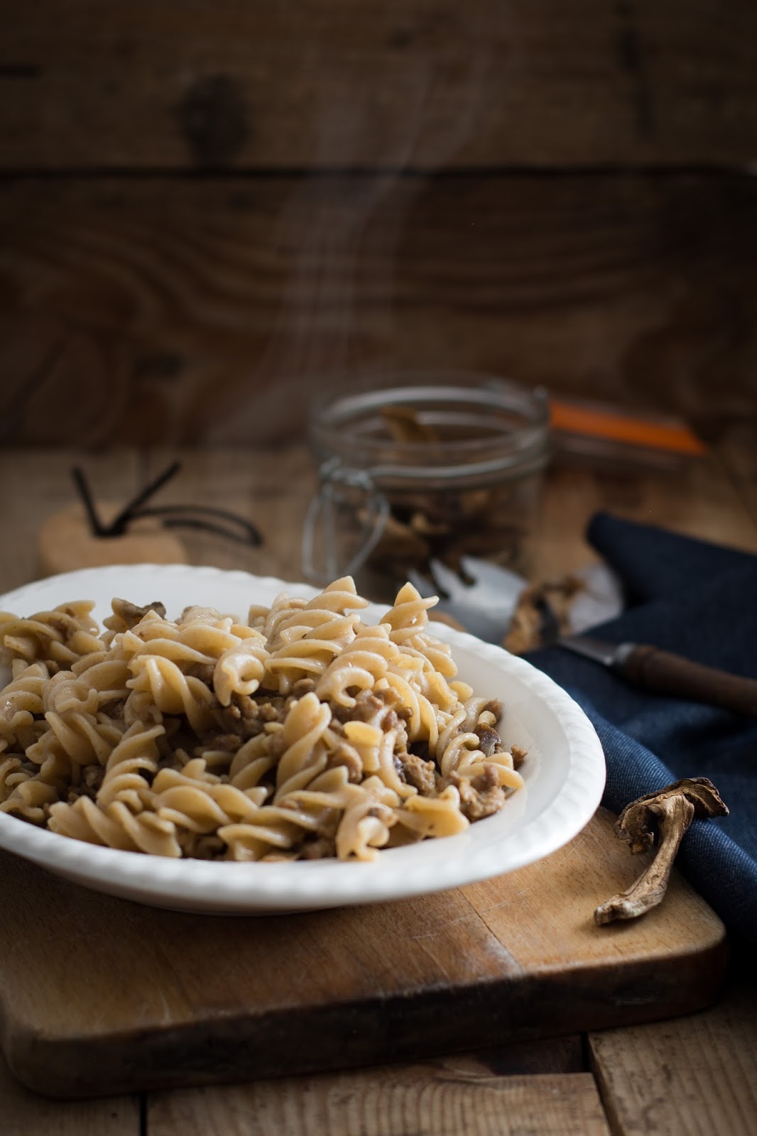 Chic, Chic, Chocolat: Pâtes aux cèpes séchés et au porc