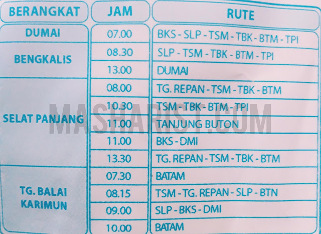 Jadwal Kapal Dumai Express - Dumai Line Lengkap - MASHARIST.COM
