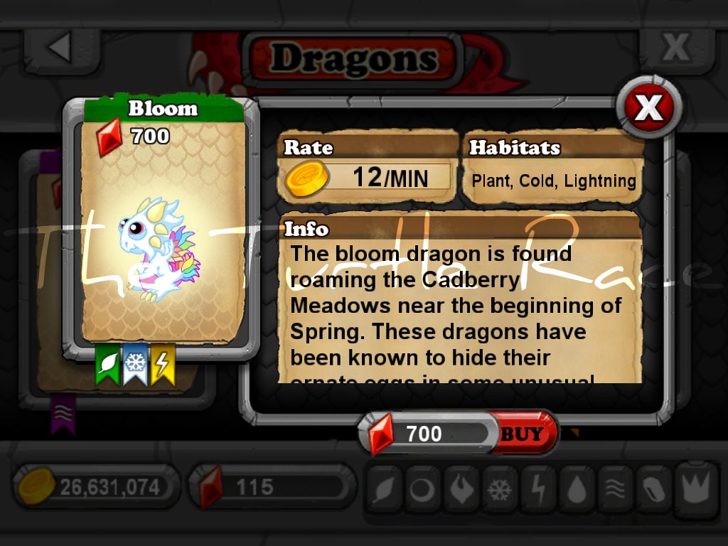 Dragonvale Bloom Dragon | The Turtle Race