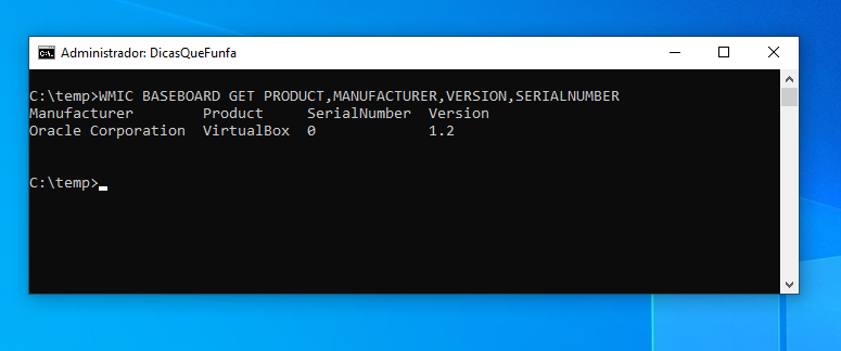 Wmic Baseboard Get Product