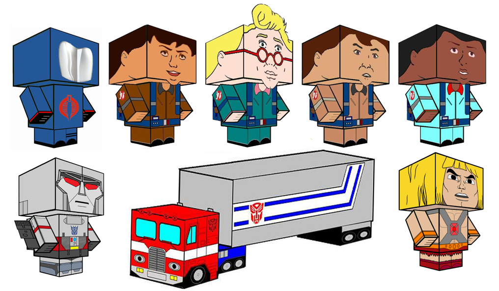 Free DIY Papercraft Figure Templates For G.I. Joe, Transformers, MOTU ...