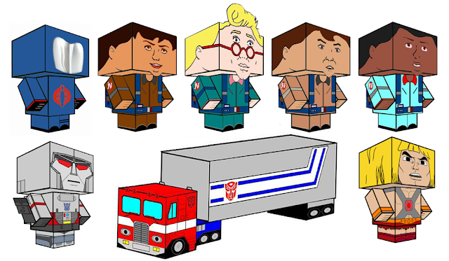 Free DIY Papercraft Figure Templates For G.I. Joe, Transformers, MOTU ...