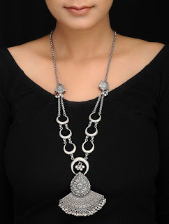 Silver designer necklace