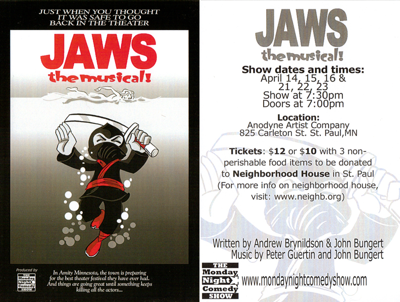 Robb Blog - the art of robb miller: JAWS The Musical!!!