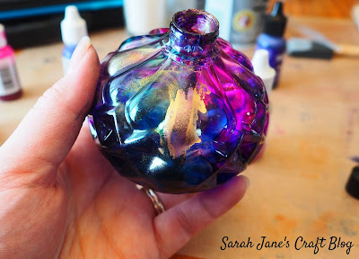Jewel Toned Alcohol Ink Ornaments