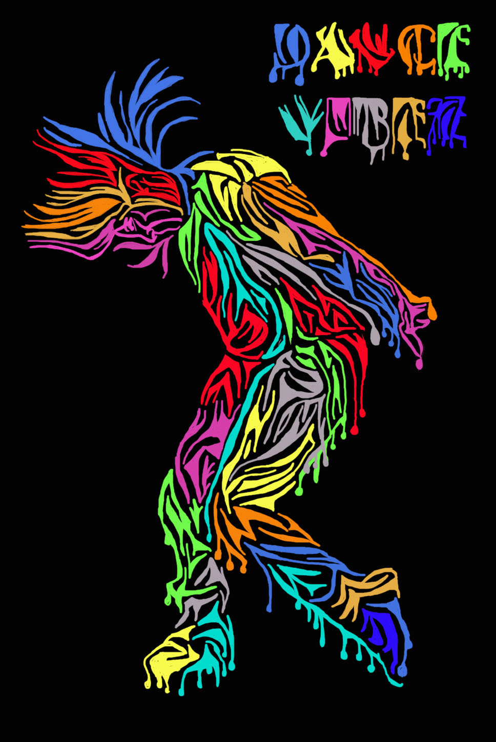 Animation and digital Art: Graphic design For dance Vibez