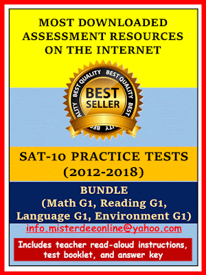 Downloadable SAT-10 Practice Tests for KG, Grade 1, and Grade 2: Grade ...