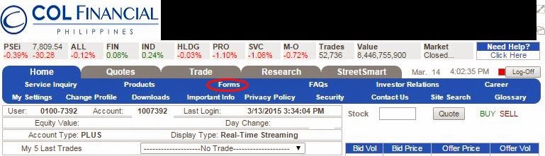 RANDOM THOUGHTS: How to Withdraw Funds From Your COL Financial Account