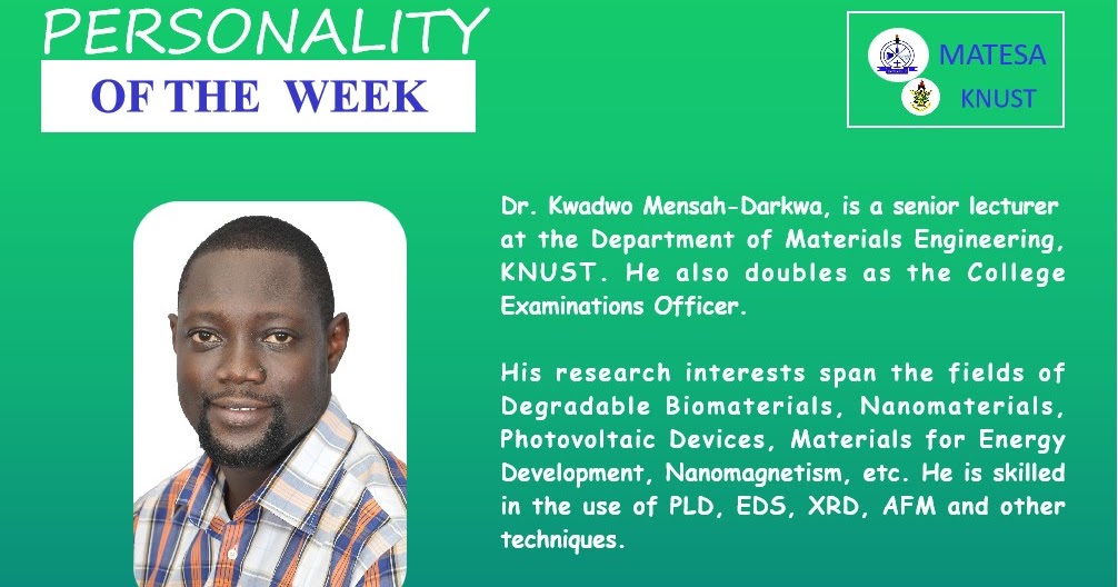 Personality of The Week: Dr. Mensah-Darkwa
