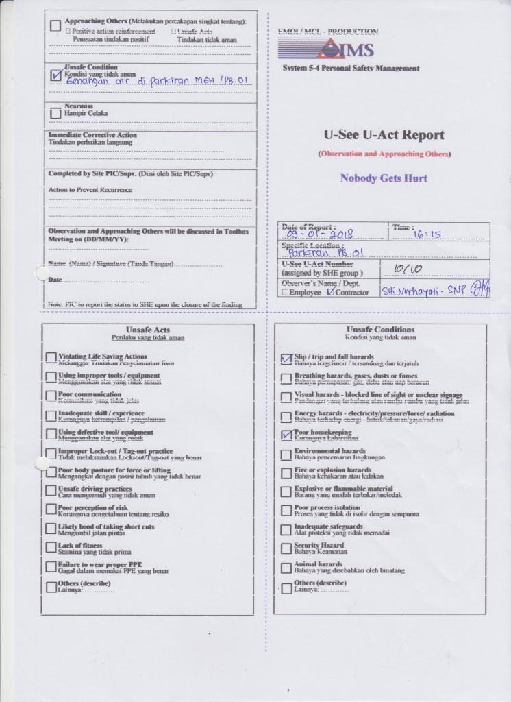 U see U action (STOP) Vs Loss Prevention Observation