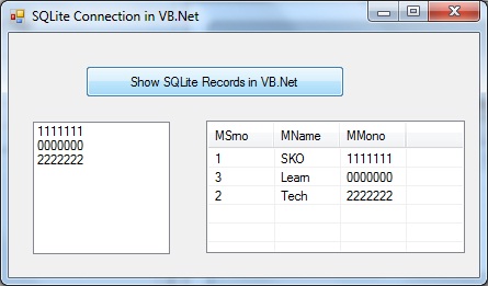 How to Connect or Show Data from SQLite in VB.Net or C# - SKOTechLearn Tips