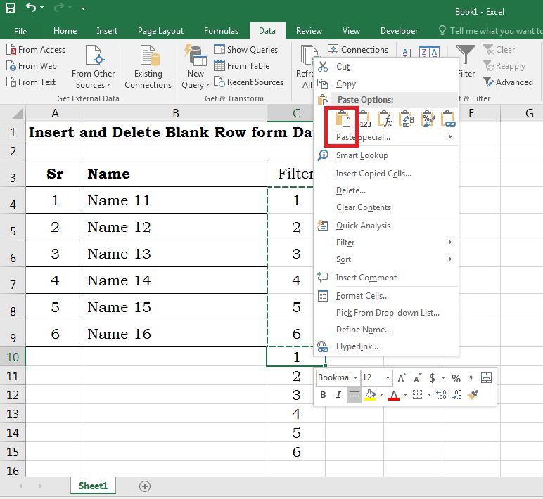 Insert Blank Rows From Data Table In Excel Delete Blank Row In Excel Insert Blank Rows From Data Table In Excel Delete Blank Row In Excel