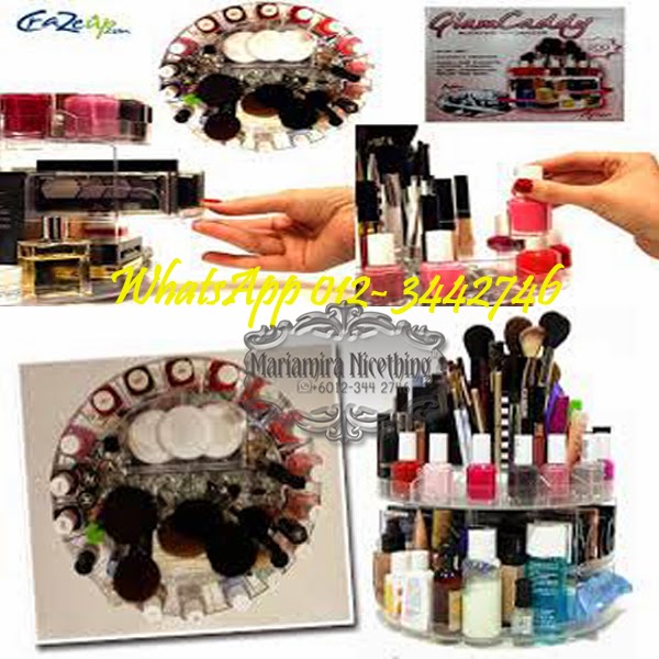 MariaMira NiceThinG™: Bekas Simpanan Alatan Makeup Glam Caddy Rotating ...