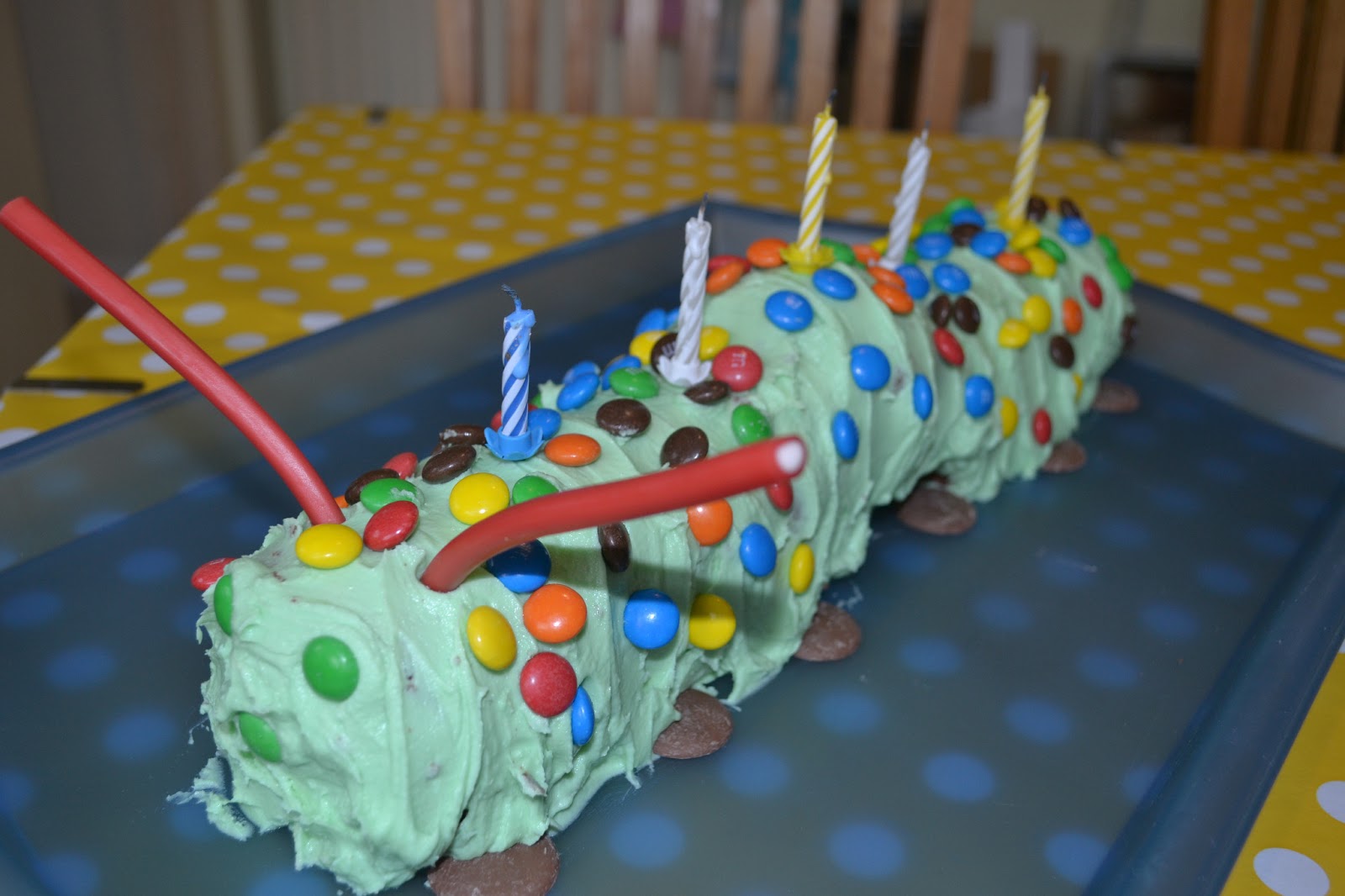 No Bake Caterpillar Cake